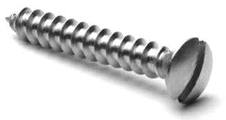 #12 X 1 1/4 SLT OVAL HD SHEET METAL SCRW 18-8 SS | #12 X 1 1/4 SLT OVAL ...