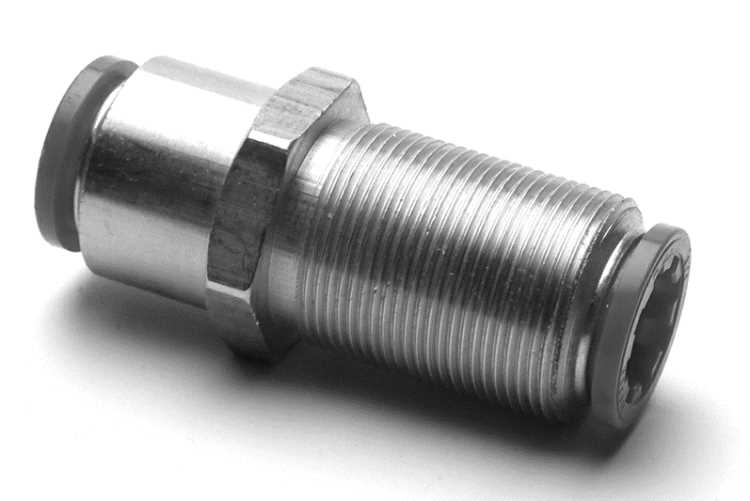 1/4 T BULKHEAD UNION NICKEL PLATED BRASS NYCOIL | 1/4 T BULKHEAD UNION ...