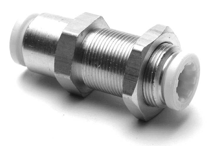 3/8 T BULKHEAD UNION DOT NICKEL PLATED BRASS NYCOIL | 3/8 T BULKHEAD ...