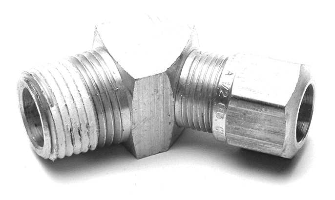 1/2T X 1/2 MPT BRASS 45* MALE DOT AIR BRAKE ELBOW FOR NYLON TUBE | 1/2T ...